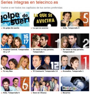 Series de Telecinco a la carta | Televisión a la carta